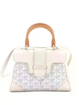 Goyard Saigon Top Handle Mini Shoulder Bag - White