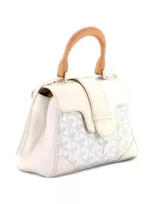 Goyard Saigon Top Handle Mini Shoulder Bag - White
