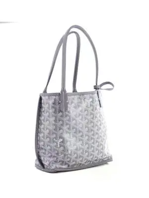 Goyard Anjou Reversible Mini Tote Coated Canvas Satchel - Grey