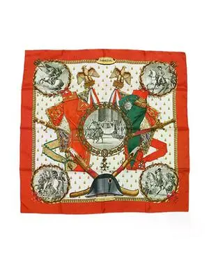 Hermès 2000-2020 Napoleon Silk Scarf Scarves - Orange