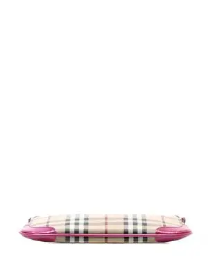 Burberry Haymarket Check Coated Canvas Peyton Crossbody Bag - Pink