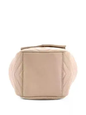 Saint Laurent Joe Matelasse Chevron Leather Mini Bucket Bag - Neutrals