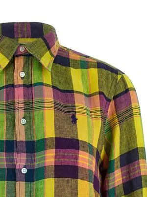 Polo Ralph Lauren Check Embroidered Linen Shirt