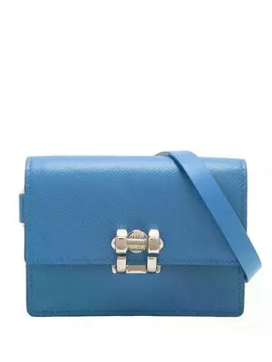 Prada Mini Saffiano Screw Lock Crossbody Bag