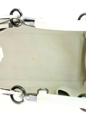 Dior Lady 95.22 Cannage Embossed Leather Medium Tote Bag - White