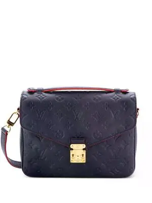 LOUIS VUITTON Pochette Metis Monogram Empreinte Leather Crossbody Bag - Blue