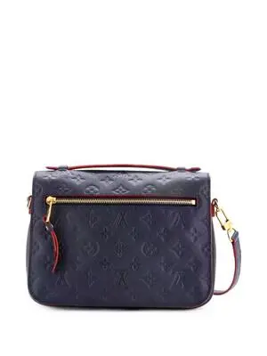LOUIS VUITTON Pochette Metis Monogram Empreinte Leather Crossbody Bag - Blue