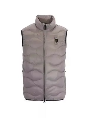 BLAUER. Padded Zip-up Gilet - Grey