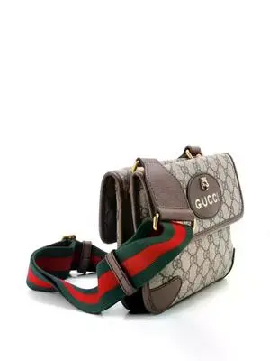 Gucci Neo Vintage Flap Messenger Gg Coated Canvas Small Crossbody Bag - Brown