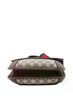 Gucci Neo Vintage Flap Messenger Gg Coated Canvas Small Crossbody Bag - Brown