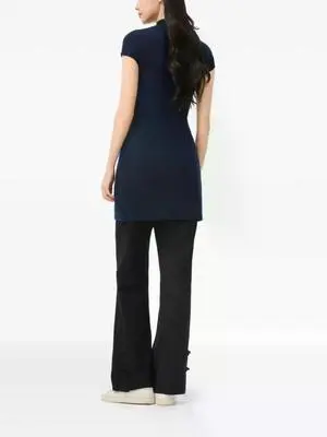 Shanghai Tang Floral Embroidered Dress - Blue