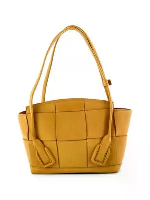 Bottega Veneta Arco Intrecciato Leather Small Shoulder Bag - Yellow