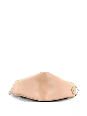 Prada Triangle Logo Zip Leather Small Crossbody Bag
