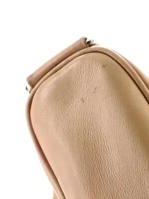 Prada Triangle Logo Zip Leather Small Crossbody Bag