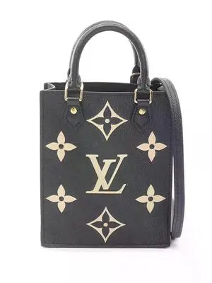 LOUIS VUITTON 2021-2025 Bicolor Monogram Empreinte Petit Sac Plat - Black
