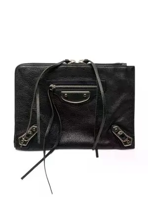Balenciaga 2014 Chevre Motocross Classic Metallic Edge Clutch