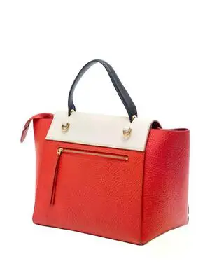 Celine Mini Tricolor Grained Calfskin Belt Bag Satchel 2015 - Red