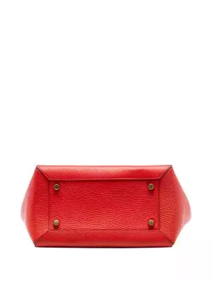 Celine Mini Tricolor Grained Calfskin Belt Bag Satchel 2015 - Red