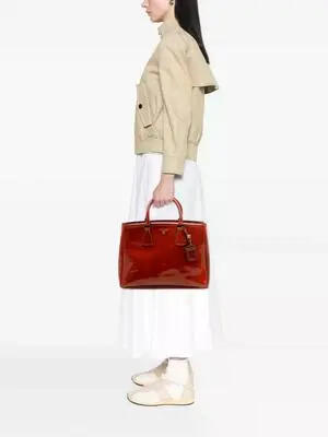 Prada Spazzolato Parabole Tote Bag - Brown
