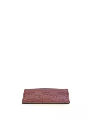 Gucci 2016-2026 Guccissima Card Holder - Red