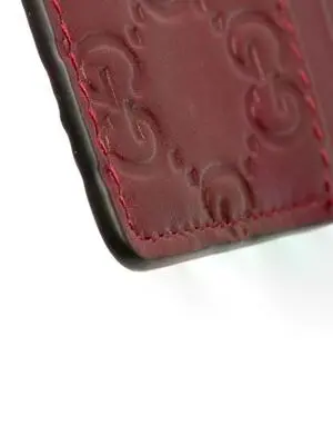 Gucci 2016-2026 Guccissima Card Holder - Red