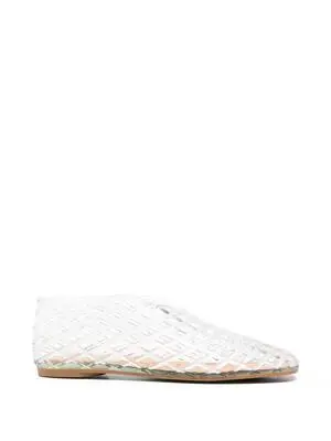 LA PISCINE Perforated Ballet Flats - White