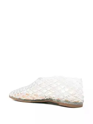 LA PISCINE Perforated Ballet Flats - White
