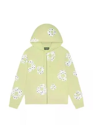 DENIM TEARS Wreath Rhinestone Zip-up Hoodie