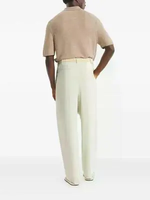 Maison Kitsuné Textured Knit Short-sleeve Polo Shirt