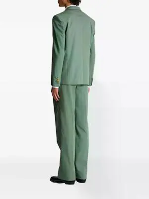 Balmain Single-breasted Peak-lapel Blazer - Green
