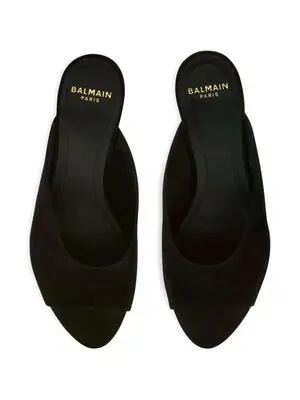 Balmain Open-toe Mule Sandals - Black