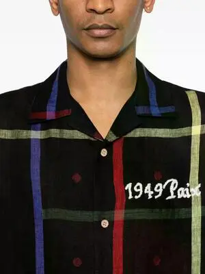 KHOKI Plaid Text Shirt