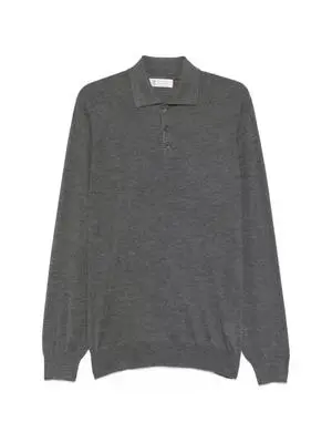 Brunello Cucinelli Button Long-sleeve Polo Shirt
