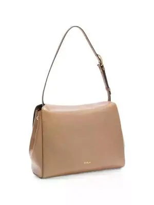 Furla Domus S Leather Shoulder Bag - Neutrals