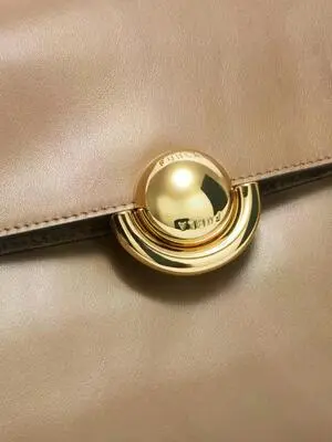 Furla Domus S Leather Shoulder Bag - Neutrals