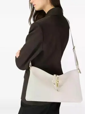 Furla Debby Large Shoulder Bag - White