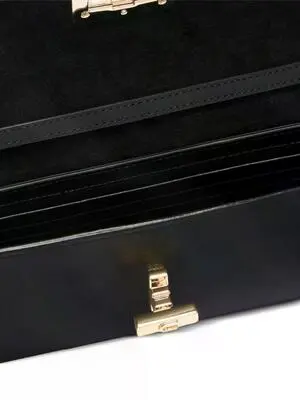 Furla Clara Leather Clutch Bag - Black