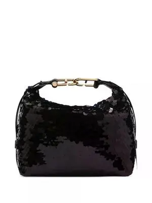 Furla Tonie Sequin Shoulder Bag - Black