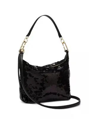 Furla Tonie Sequin Shoulder Bag - Black