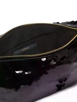 Furla Tonie Sequin Shoulder Bag - Black