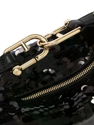 Furla Tonie Sequin Shoulder Bag - Black