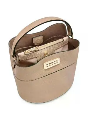 Furla Amelia Leather Bucket Bag - Neutrals