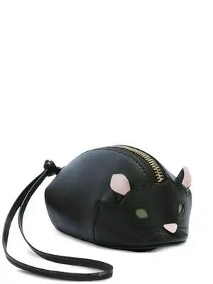 Furla Allegra Animal Leather Coin Case - Black