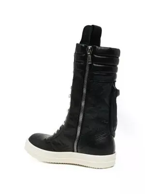 Rick Owens Cargo Geobasket Boots - Black