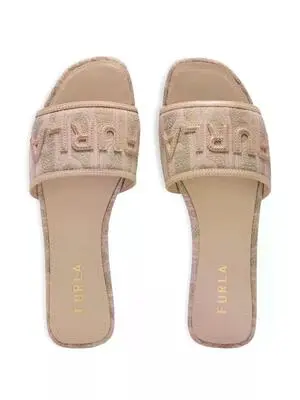 Furla Logo Sandals - Pink