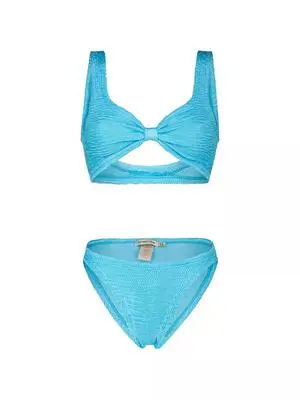 PARAMIDONNA Salma Knot-detail Bikini - Blue
