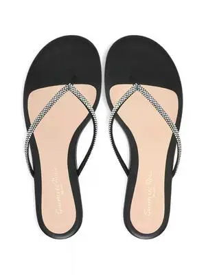 GIANVITO ROSSI Embellished Thong Sandals - Black