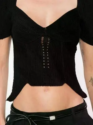 Cult Gaia Eliza Puff-sleeve Top - Black