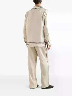 Dolce & Gabbana Stripe-trim Logo-patterned Shirt