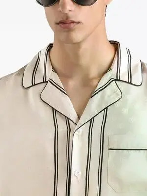 Dolce & Gabbana Stripe-trim Logo-patterned Shirt